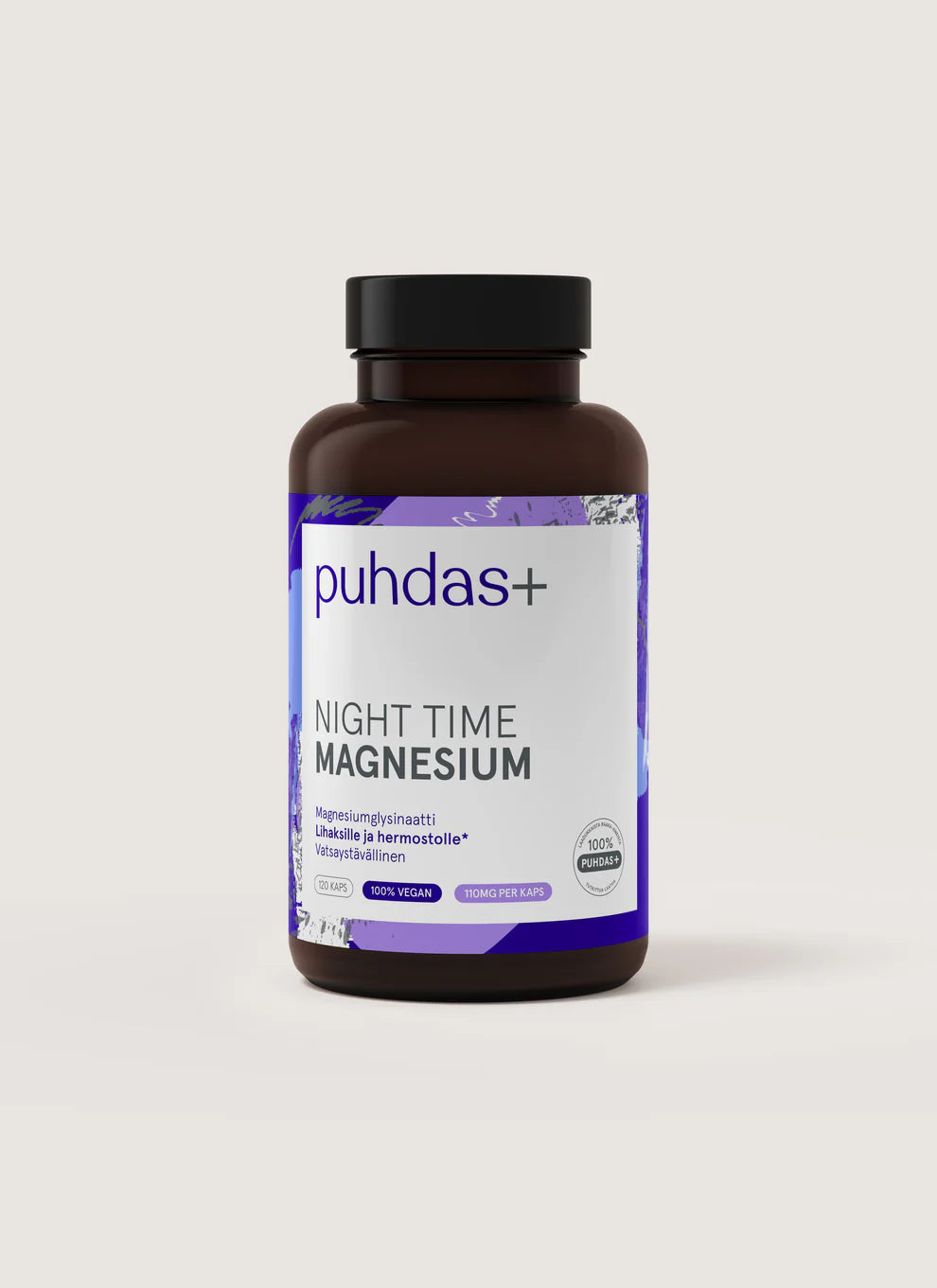 Puhdas+ Night time magnesium 120 kaps— Aitokauppa